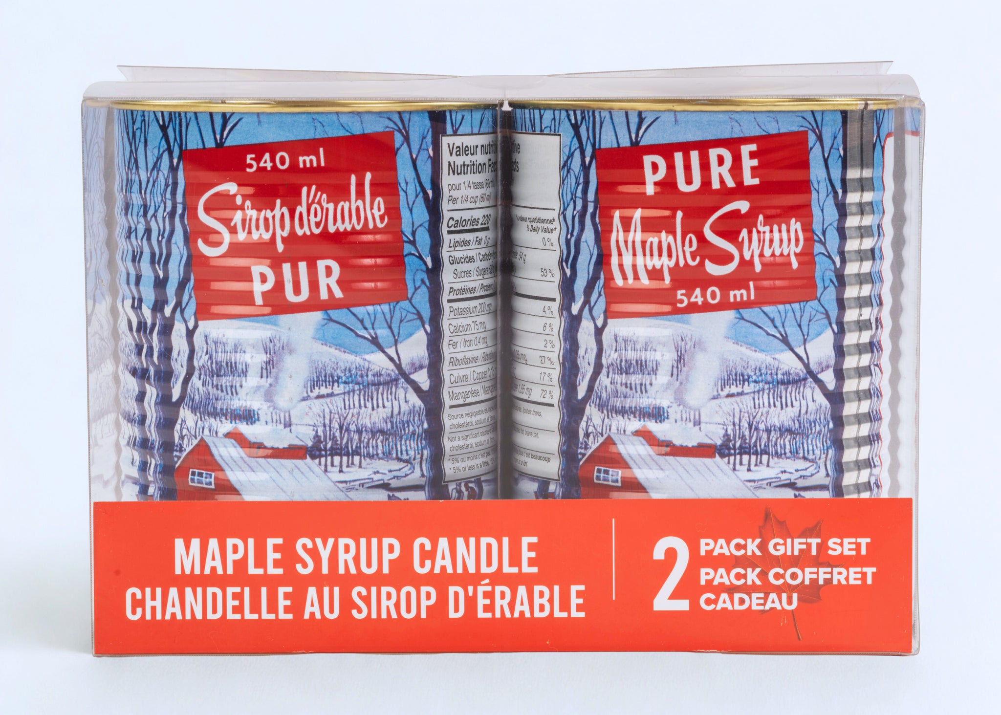 2-Pack Maple Syrup Candle Gift Set – Large (Cotton Wick)