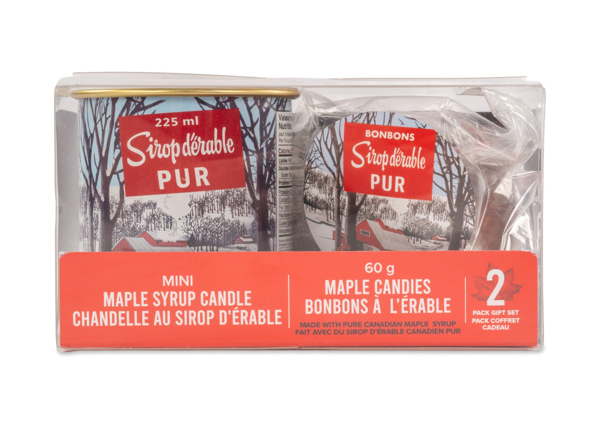 Maple Syrup Candle + Candy Gift Set – Mini (Cotton Wick)