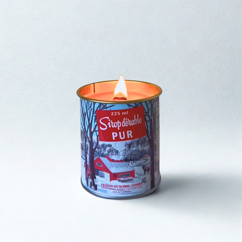 Maple Syrup Candle – 225 ml Iconic Tin Can (Wood wick)